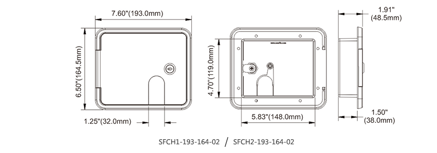 SEAFLO ABS Square Cable Hatch RV accessories-SEAFLO