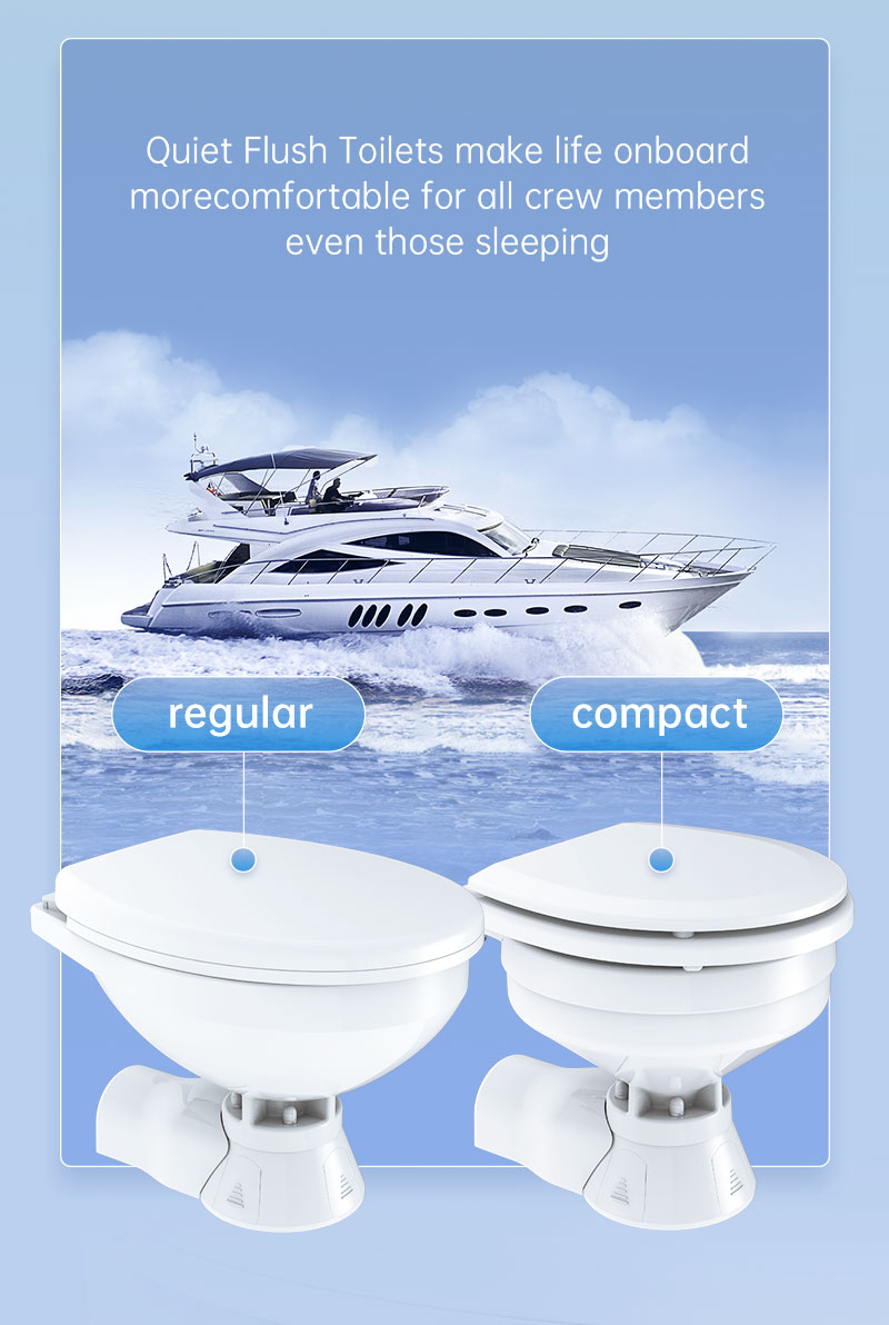 SEAFLO 12v/24v Silent Electric Toilet Smart Marine Toilet with Flush ...