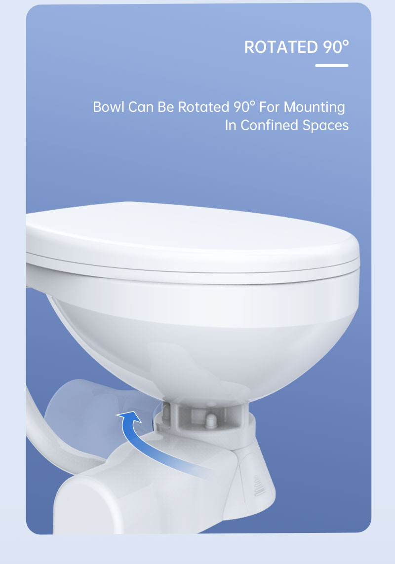 SEAFLO 12v/24v Silent Electric Toilet Smart Marine Toilet with Flush ...