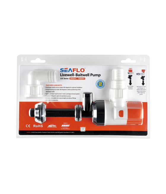 SEAFLO 13C SERIES 800GPH LIVEWELL/BAITWELL PUMPS-SEAFLO