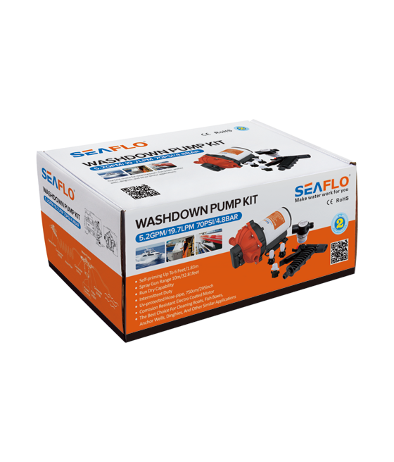 seaflo 51 Series Washdown Pump Kit Without Coiled Hose-SEAFLO