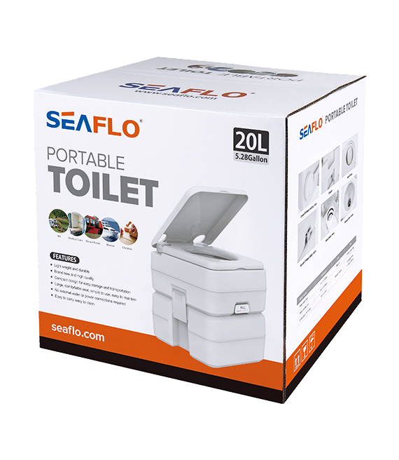 SEAFLO 20L New press flushing Portable Traveling toilets 10L Portable ...