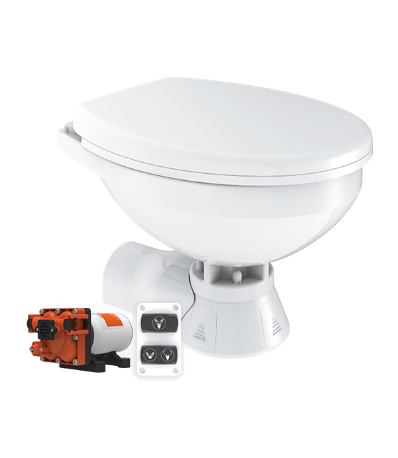 SEAFLO 12v/24v Silent Electric Toilet Smart Marine Toilet with Flush ...