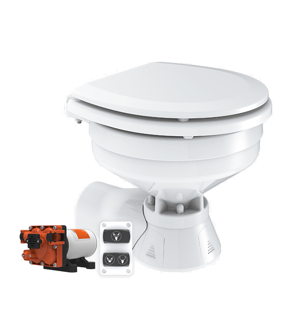 SEAFLO 12v 24v Quiet Flush Electric seawater Toilet Smart Marine Toilet ...