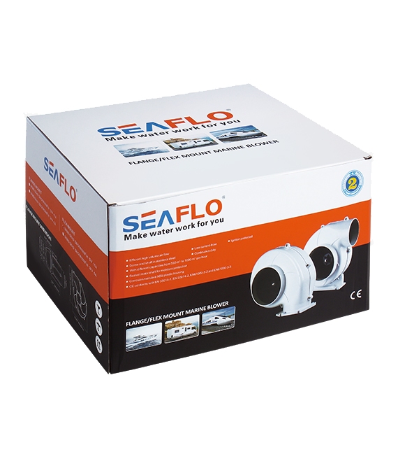 SEAFLO dc 12v flex flange mount caravan rv marine boat 24v dc fan ...