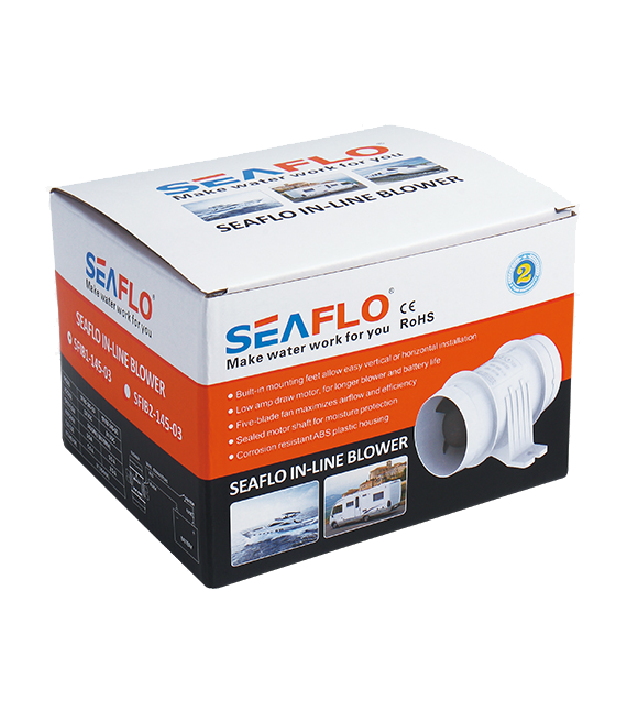 Seaflo 3" air Inline blowers for marine rv bus car toilet exhaust fan ...