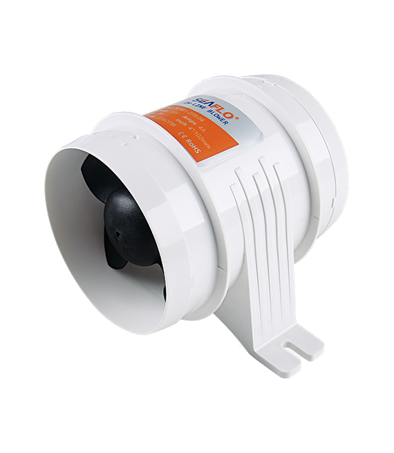 Seaflo 4" Inline mini air blower fan solar 12v 24v dc fan blower ...