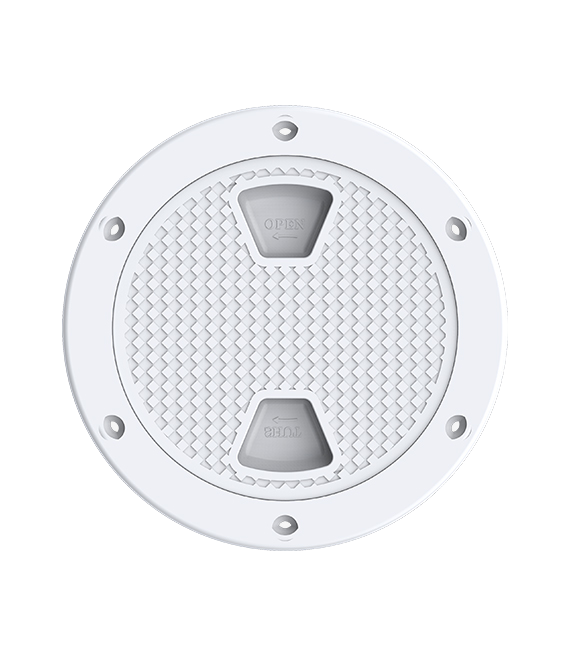 SEAFLO 4" - 8" White Circular Non Slip Inspection Hatch w/Detachable ...