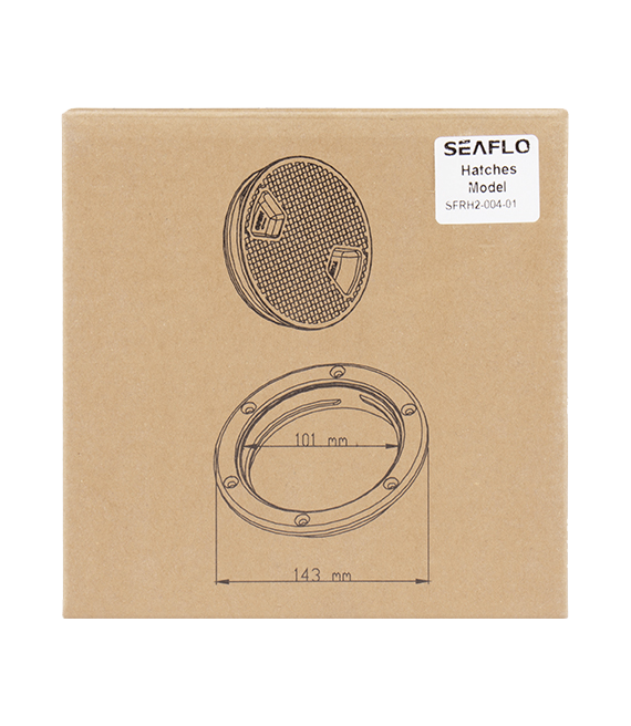 SEAFLO 4" - 8" White Circular Non Slip Inspection Hatch w/Detachable ...