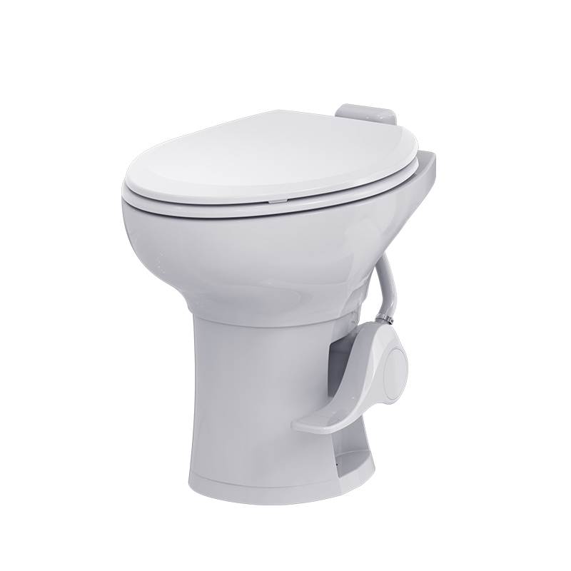 Residential Height RV Toilet-Elongated Ceramic Bowl_SEAFLO-SEAFLO